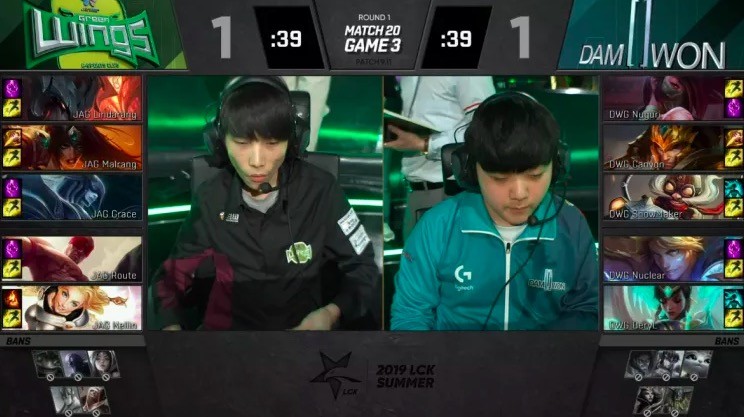 LCK夏季赛：先下一城终难持续 JAG负DWG豪取四连败