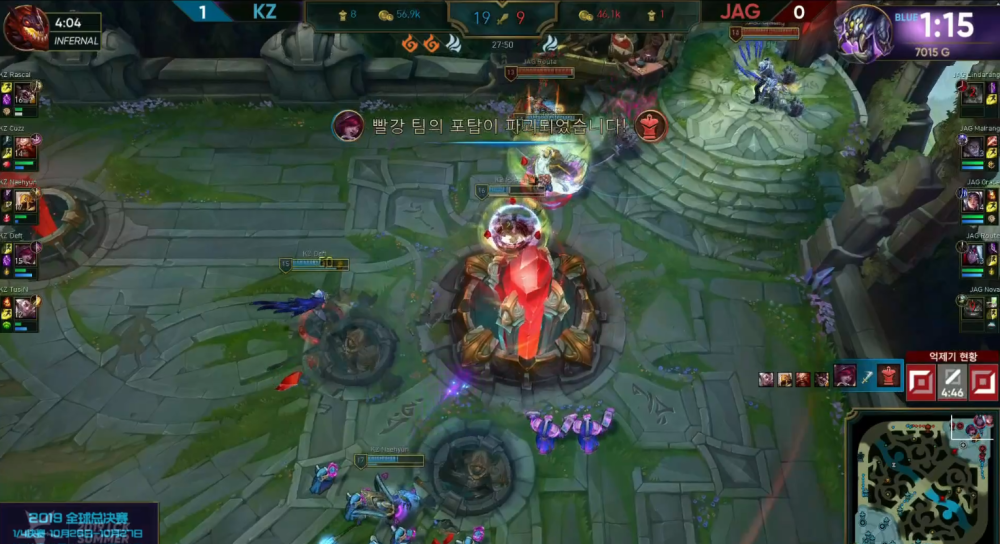 LOL：KZ碾压JAG取关键9胜，LCK季后赛竞争形势太激烈