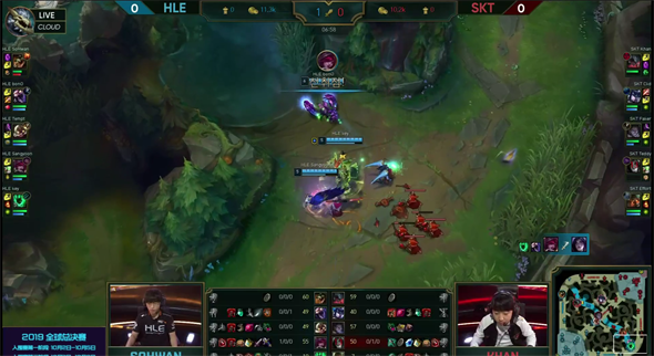 HLE暴打SKT，Khan惨遭单杀，062却打出全队最高输出