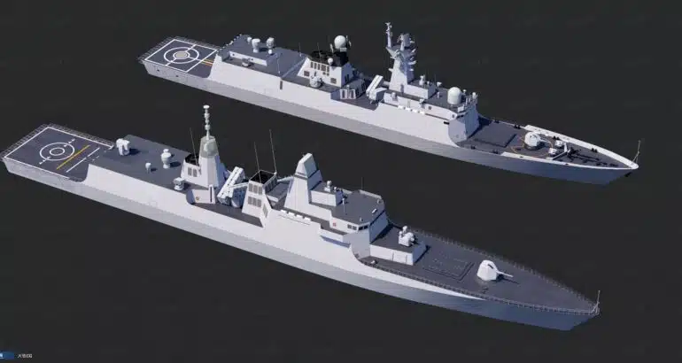 向全球宣布，6000吨的054B型护卫舰双面盾全电推进，高超弹或上舰_腾讯新闻