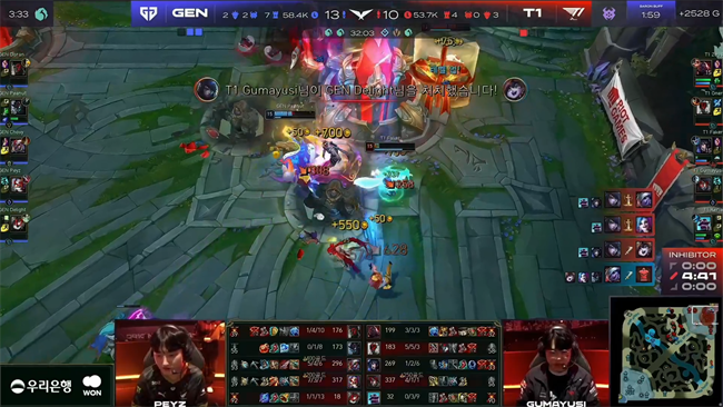 Doran酒桶醉酒狂暴炸翻T1，GEN 3-1掀翻T1卫冕联赛冠军