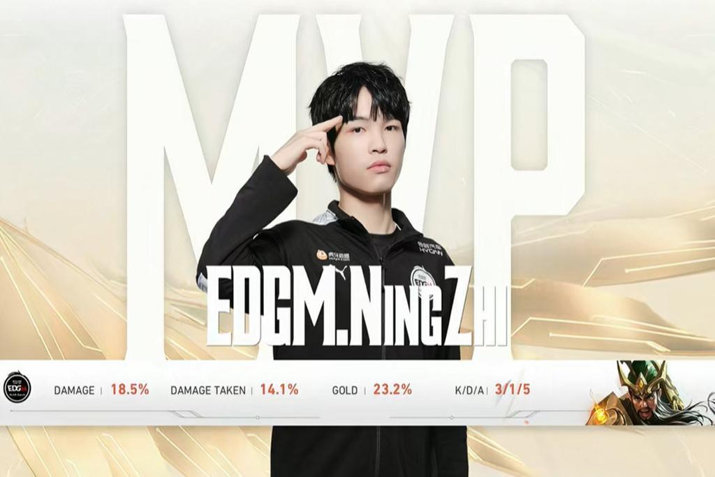 狼队1比1战平EDGM，柠栀关羽获MVP，小胖力挽狂澜