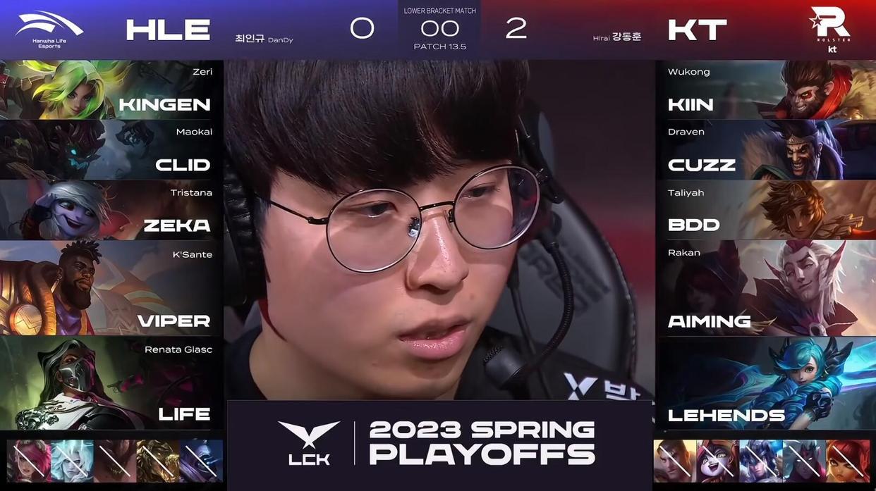 LCK春季后赛：Viper把把尽力奈何冠军中上遭完爆 KT3比1HLE