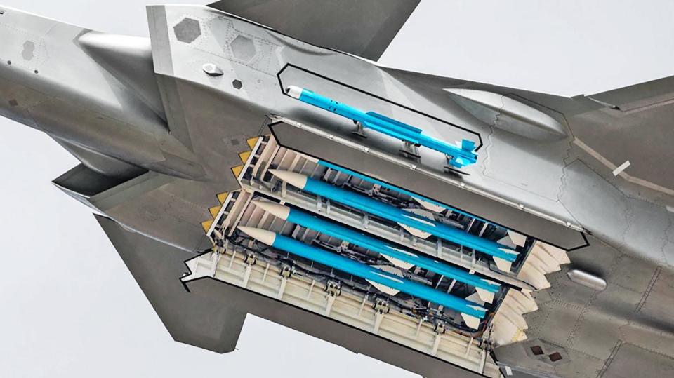 折翼PL15E亮相珠海，歼35载弹量暴增50%，挂载终于超越了歼10_腾讯新闻