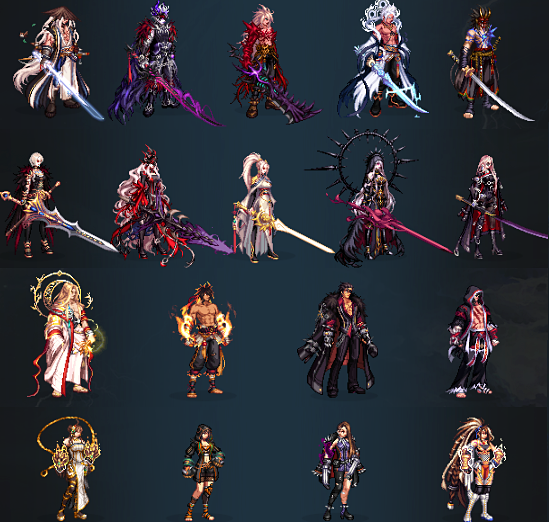 DNF：23年新春三觉时装，全职业外观展示，武器装扮站街一览