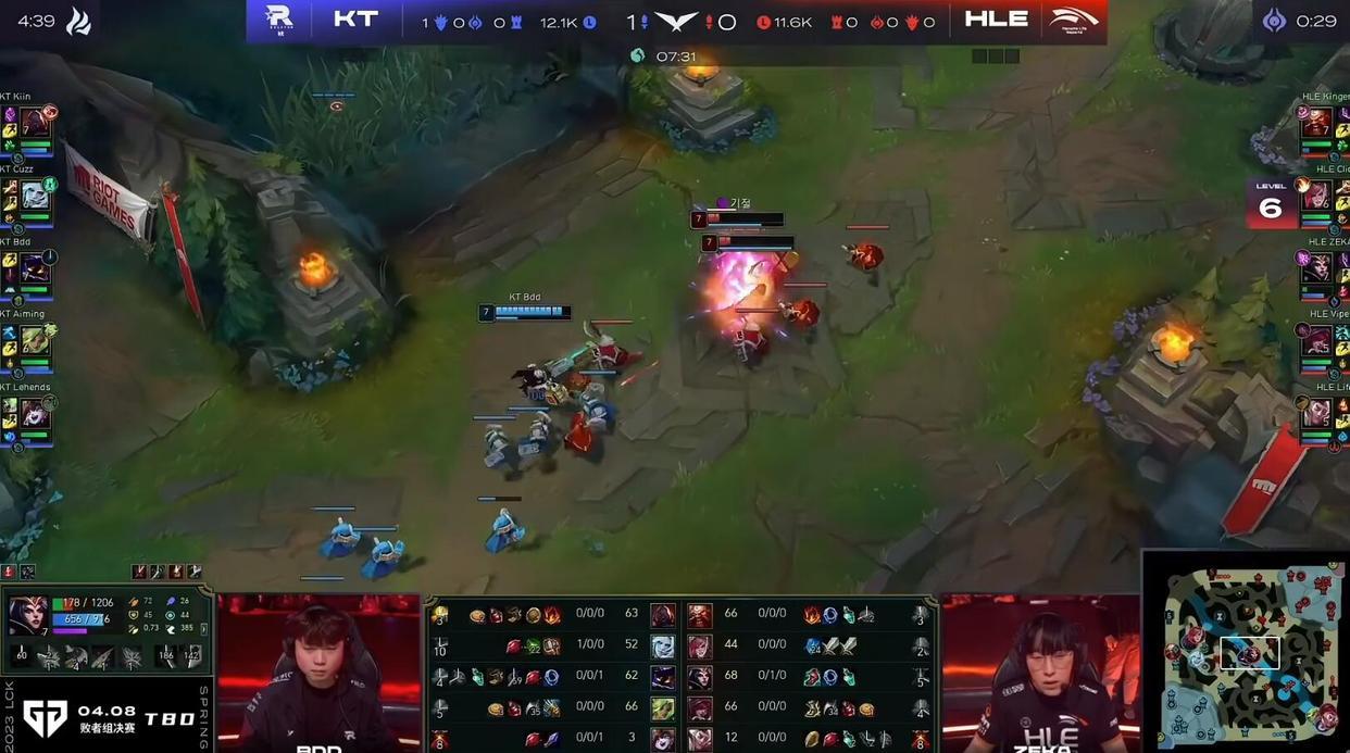 LCK春季后赛：Viper把把尽力奈何冠军中上遭完爆 KT3比1HLE