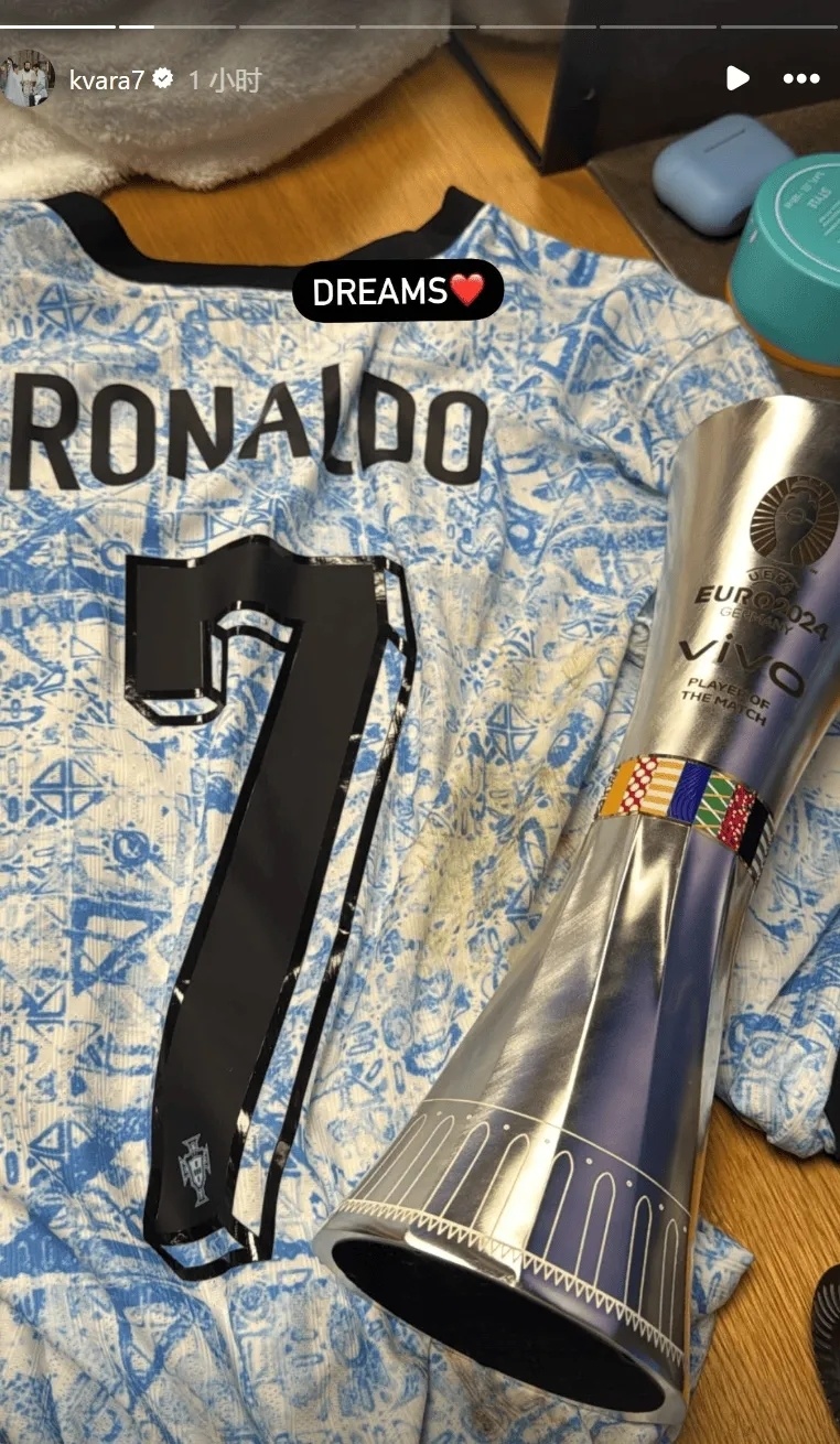 梦想照进现实！K77赛后晒出MVP奖杯和C罗球衣 亚洲小国因他逆袭_腾讯新闻