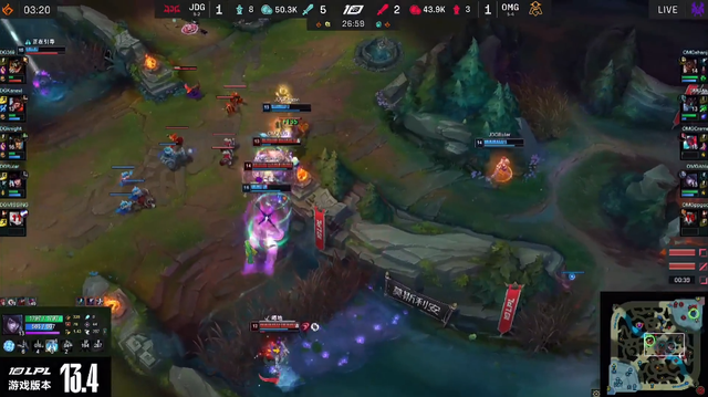 OMG爆冷掀翻LPL榜首，走A怪率队翻盘JDG，shanji激动挥拳