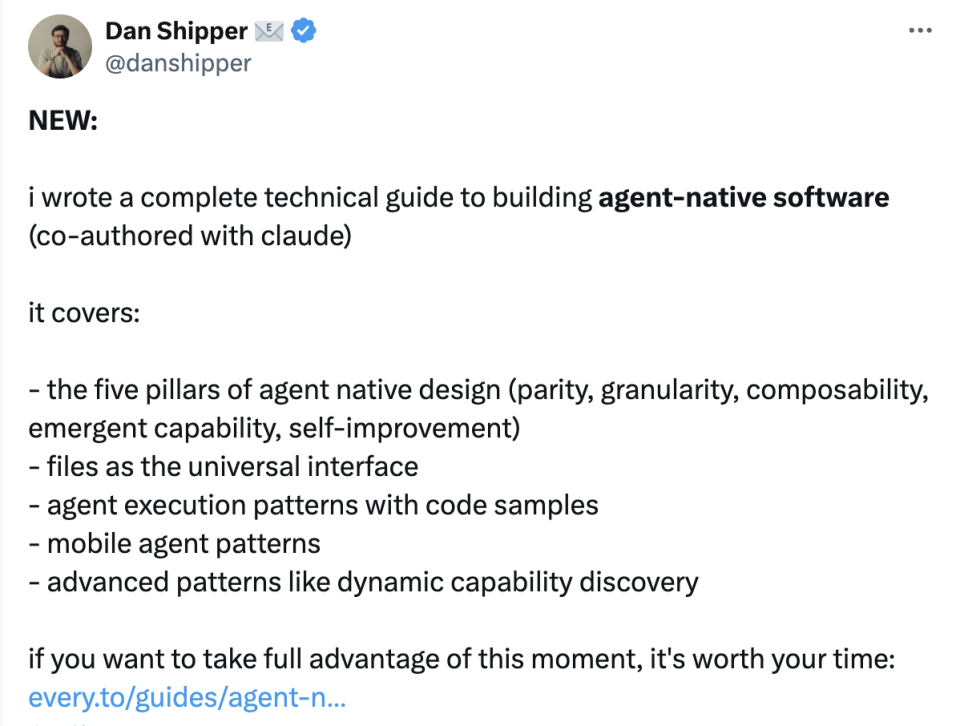 构建 Agent Native 软件的完整技术指南_腾讯新闻