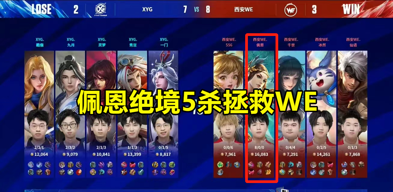 XYG，下赛季还能再见吗？XYG2-3WE提前放假，佩恩绝境5杀