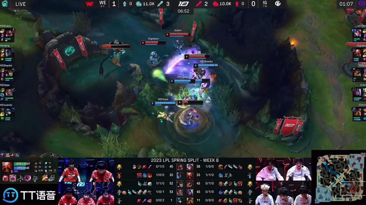 LPL春季赛：YSKM连续单吃难救主！Hope二连MVP助WE横扫IG