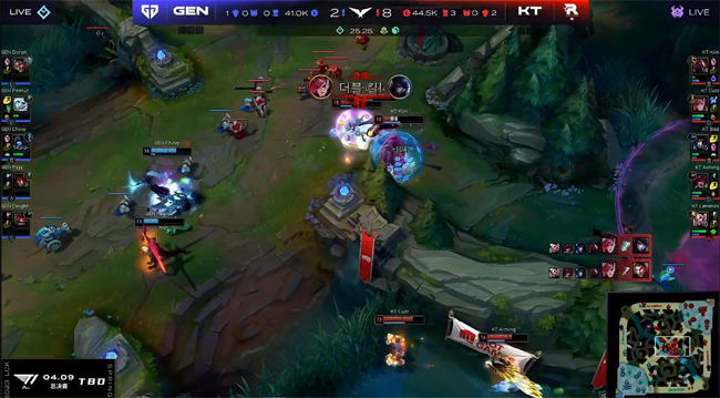 GEN锤石“夺命三连钩”扭转乾坤，让一追三淘汰KT锁定MSI名额！