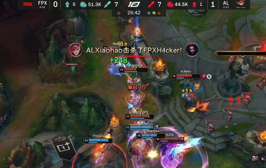 LWX状态低迷！FPX惨遭AL横扫，追平建队以来最差战绩