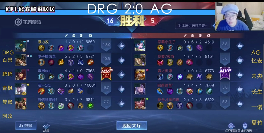 AG1-3DRG，长生首秀未达预期，一诺状态不佳，未央哥也迷失了