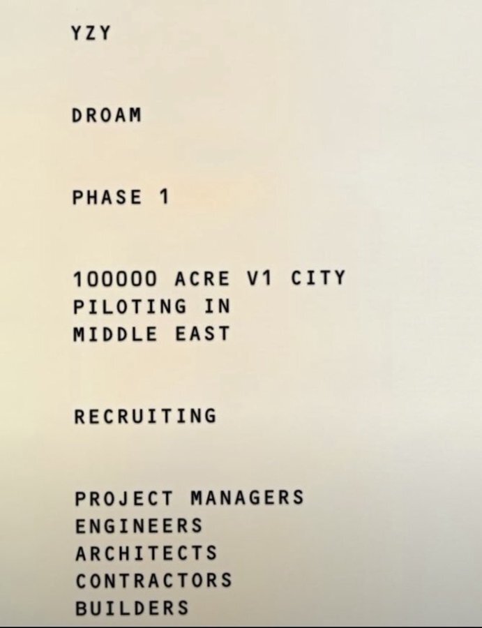 侃爷准备在中东创建自己的城市“YZY DROAM” 占地10万英亩_腾讯新闻