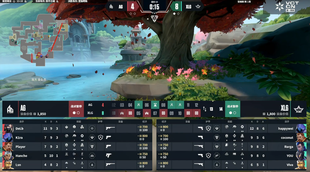 VCTCN：YOU多次兜底化身关键先生，XLG 2-0击败AG拿到首胜_腾讯新闻