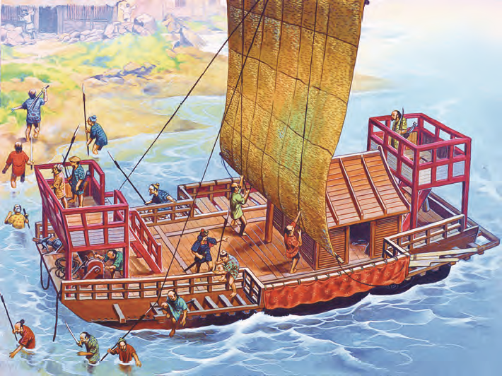 大型舢板：日本战国时期的战船_腾讯新闻