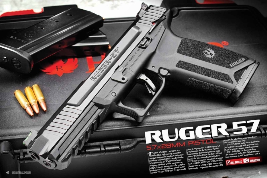 发射5.7毫米尖头弹 鲁格57半自动 做工优良性能优秀 让人爱不释手_腾讯新闻