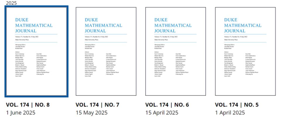 很强！博士生徐恺的独作成果在数学顶级刊物Duke Math. J.上正式发表_腾讯新闻
