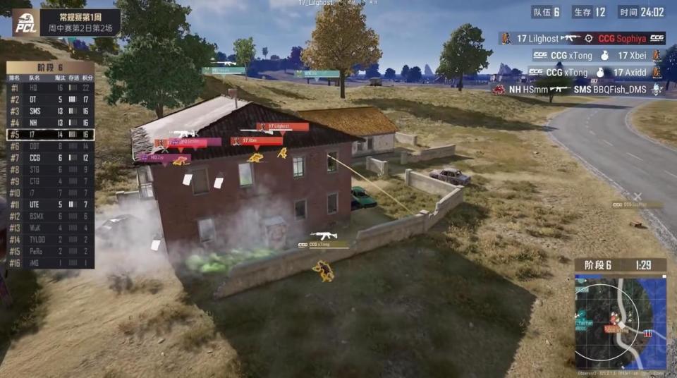 PCL春季赛W1D2：17、NH、Tyloo各吃一鸡艾伦格四队锁定周决_腾讯新闻