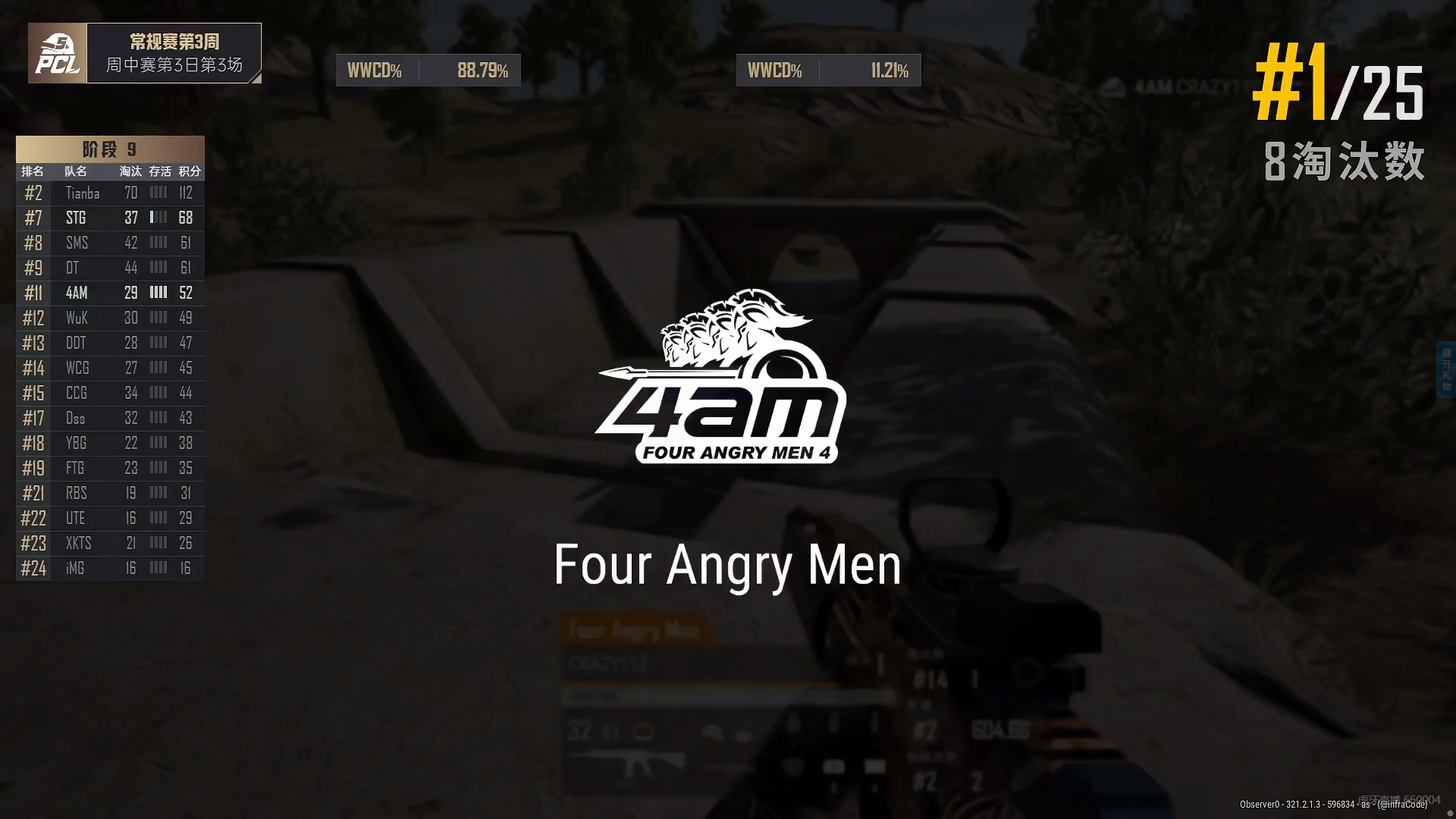 沫子首秀成功吃鸡！4AM和Tianba各下一城，林树：我又成替补了？