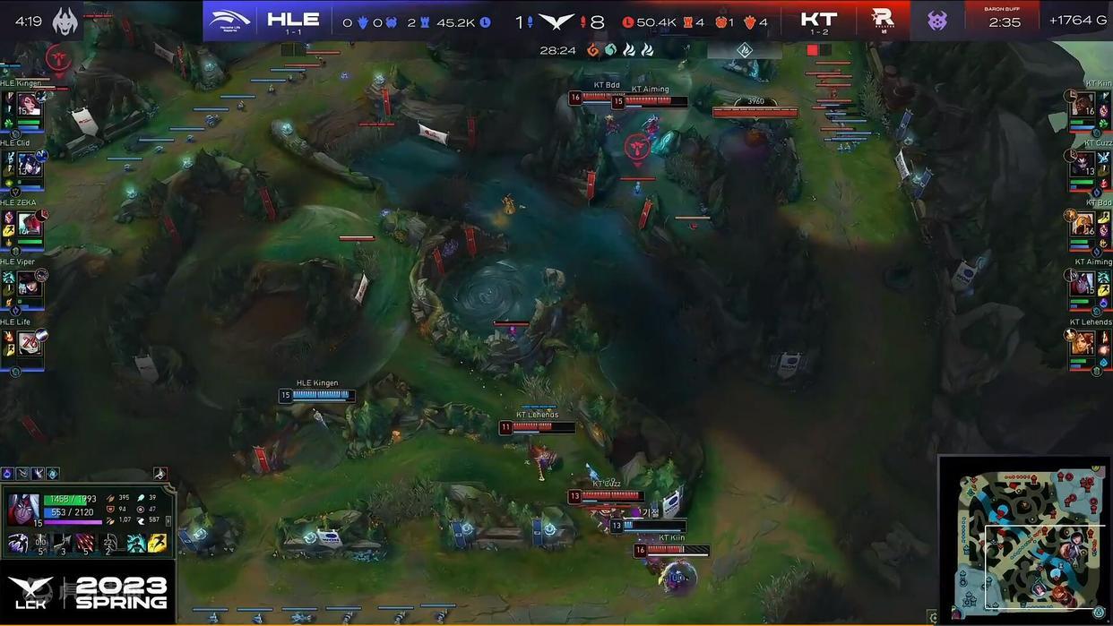 LCK春季赛：2比26！银河战舰被打成潜艇！HLE遭KT血洗苦吞两连败