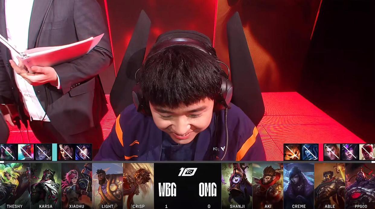 LPL春季赛：灯皇五杀泽丽单局16杀追平纪录！WBG横扫OMG！