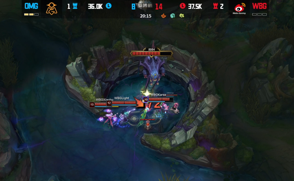 灯皇Light火力全开，WBG关键局力克OMG，Shanji赢得尊重