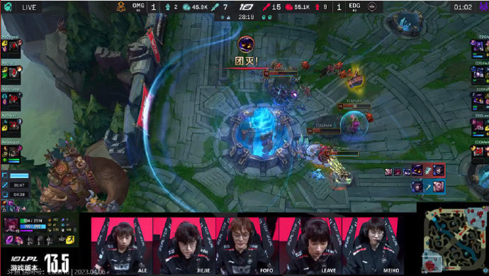 EDG3-1击败OMG！下路巨大优势，Ale赛恩完美大招