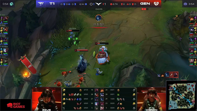 Doran酒桶醉酒狂暴炸翻T1，GEN 3-1掀翻T1卫冕联赛冠军