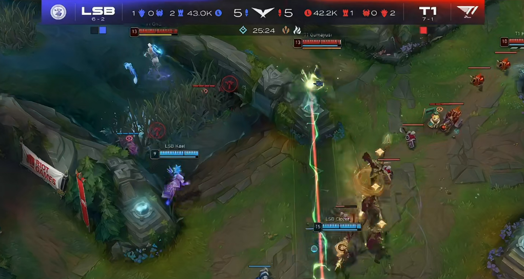 Keria安妮一锤定音，T1让一追二力克LSB，Faker达成新成就