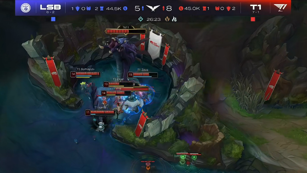 Keria安妮一锤定音，T1让一追二力克LSB，Faker达成新成就