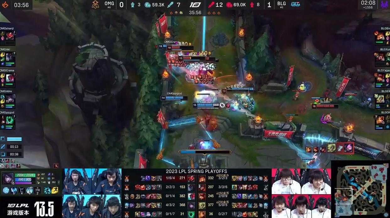 LPL春季赛：OMG造1W经济大翻盘！仍难逆天改命鏖战五局不敌BLG