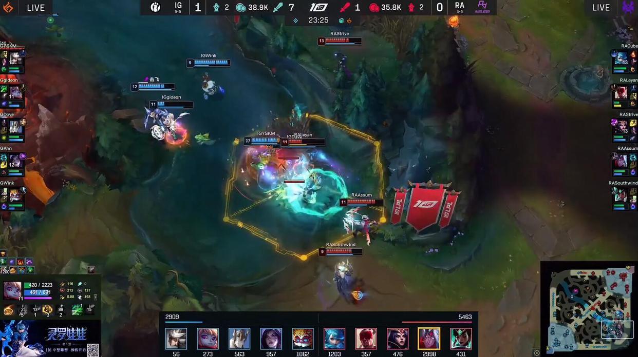 LPL春季赛：YSKM格温四杀轻取MVP！IG横扫RA结束四连败