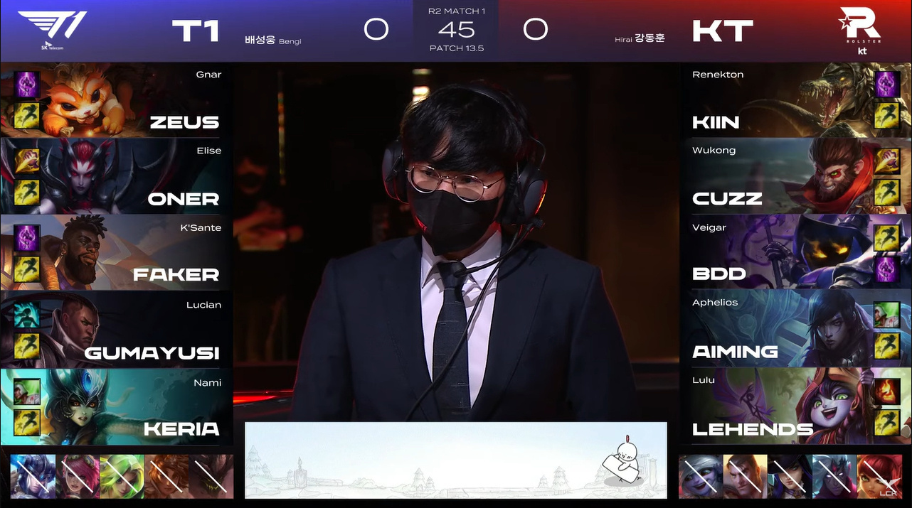 T1鏖战五局，赢下和KT的神仙大战！55分钟的比赛，毫无尿点！