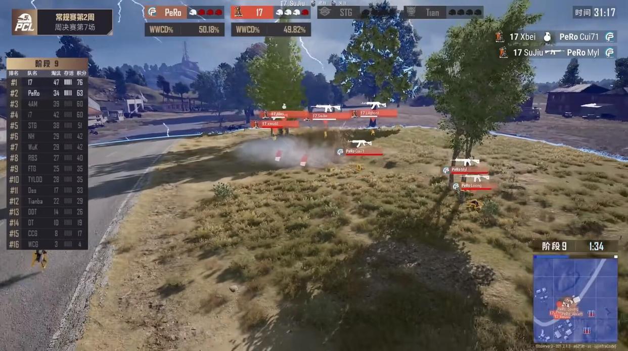 PCL春季赛W2周决：飘柔力压17、4AM夺周冠 112获击杀王MVP