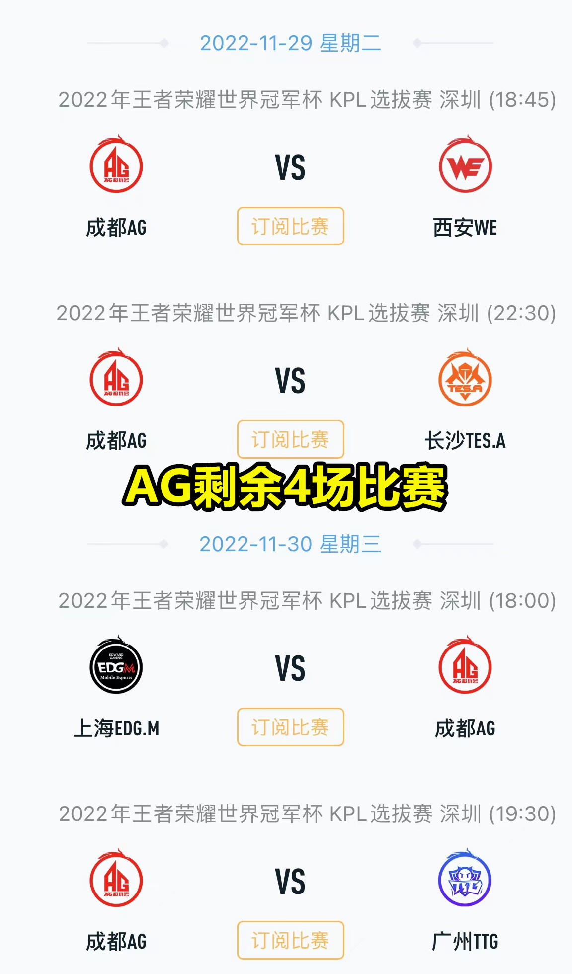 AG豪取5连胜称霸世冠预选赛，粉丝可以“嚣张”起来了，正赛已稳