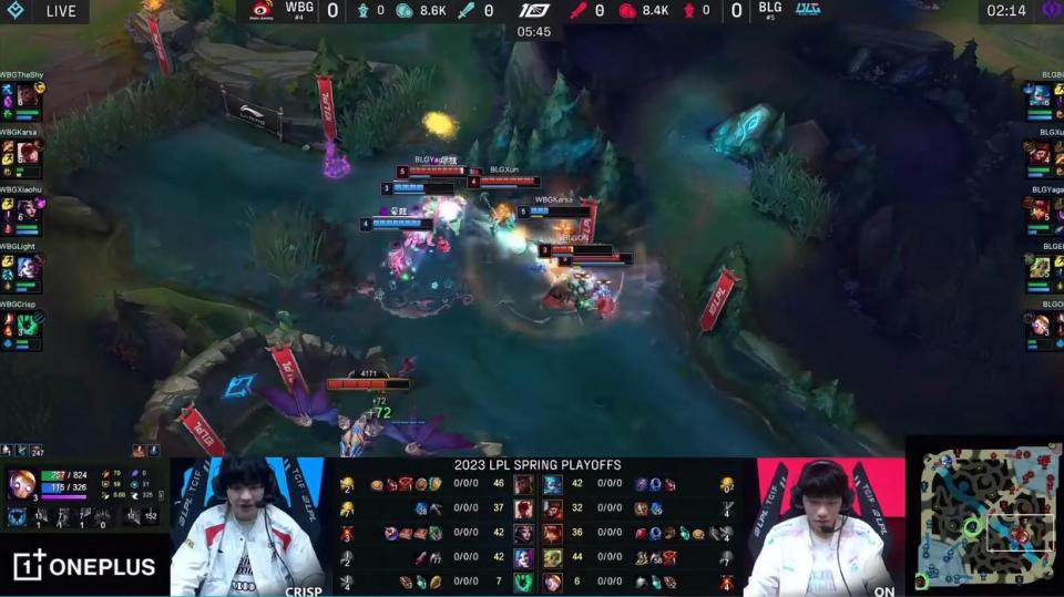 LPL春季后赛：BLG横扫WBG！Bin单线突破承録Elk连续三场超神_腾讯新闻