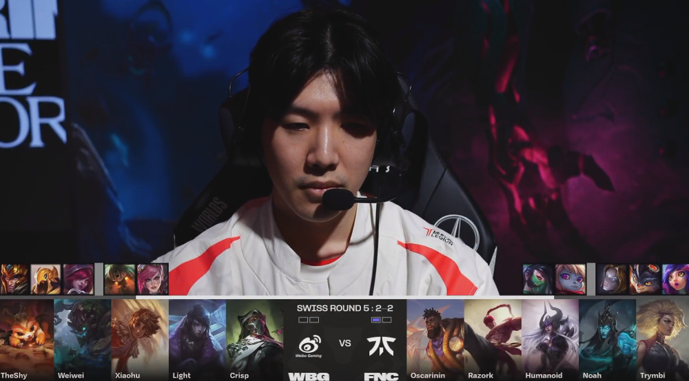 WBG打FNC扳回一分！小虎玩岩雀惨遭针对，TheShy打出十倍伤害_腾讯新闻