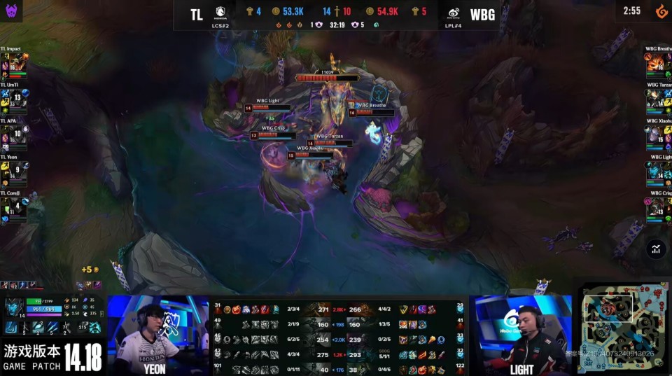 WBG击败TL，拿下S14首胜！双方有来有回，WBG艰难取胜_腾讯新闻