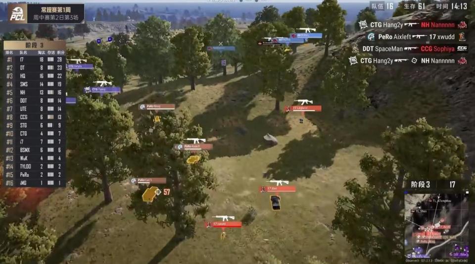PCL春季赛W1D2：17、NH、Tyloo各吃一鸡艾伦格四队锁定周决_腾讯新闻