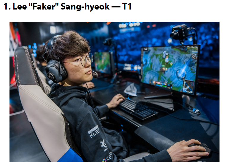 LPL仅小虎入选！韩媒评S12前5中单：Faker第1，chovy第2