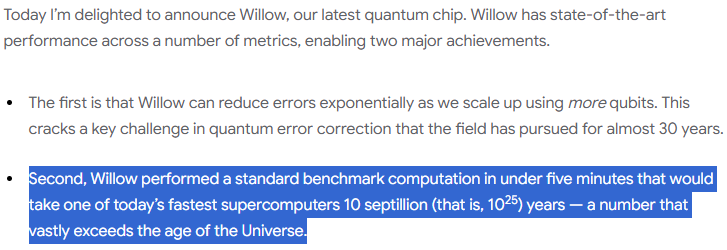 谷歌量子计算机Willow做了什么？大多数媒体都没说到点子上 | 袁岚峰_腾讯新闻