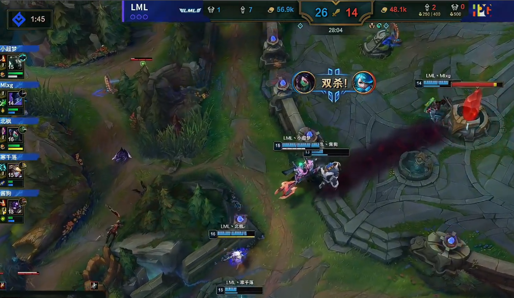 德杯选拔决赛，北枫阿卡丽超神，LML先下一城，Mlxg要重回职业了