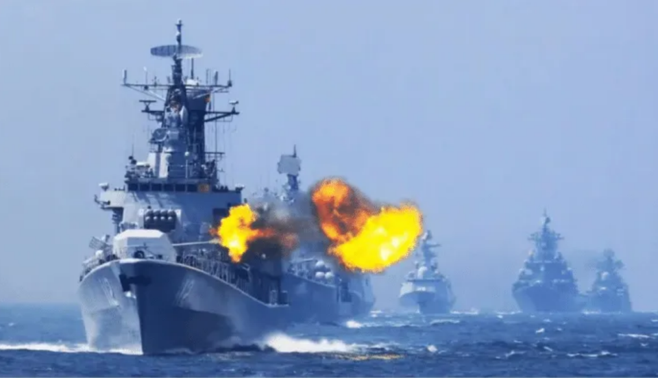 第六批次054A型海试，“馒头炮”取代76毫米炮，能容纳直-20F上舰_腾讯新闻