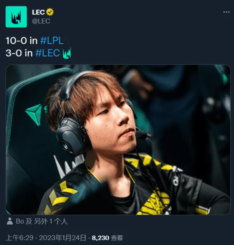 Bo人传在欧洲上演！13战全胜！LEC官方认可，VIT狂吹：唯一的野王_腾讯新闻