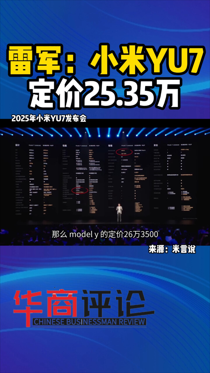 雷军：小米YU7定价25.35万，行吗？_腾讯新闻