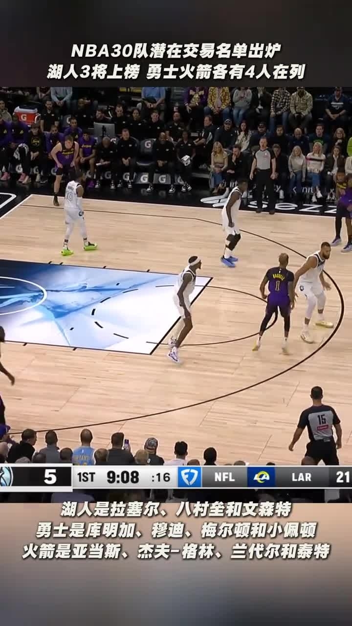 NBA30队潜在交易名单出炉_腾讯新闻