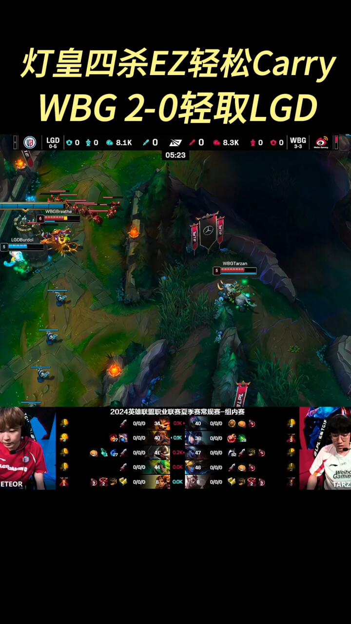 灯皇四杀EZ轻松Carry，WBG 2-0轻取LGD_腾讯新闻