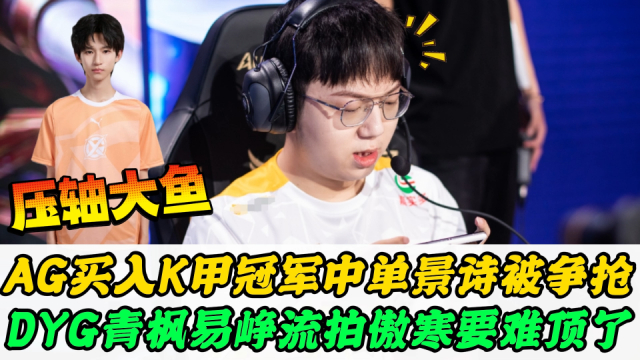 AG空绝锁了，XYG景诗成大鱼，KPL夏转尘埃落定，WB全员流拍，DYG青枫连接_腾讯新闻